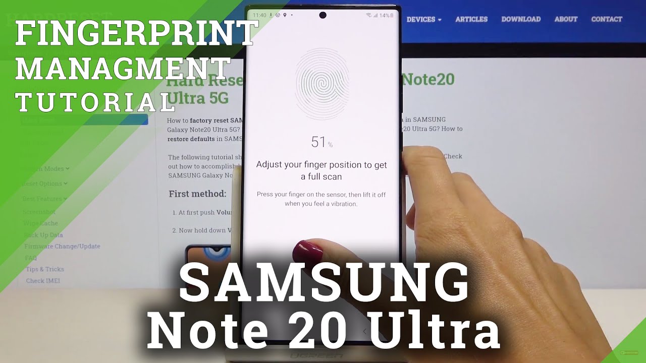 How to Set Up Fingerprint Lock in SAMSUNG Galaxy Note 20 Ultra – Add ...