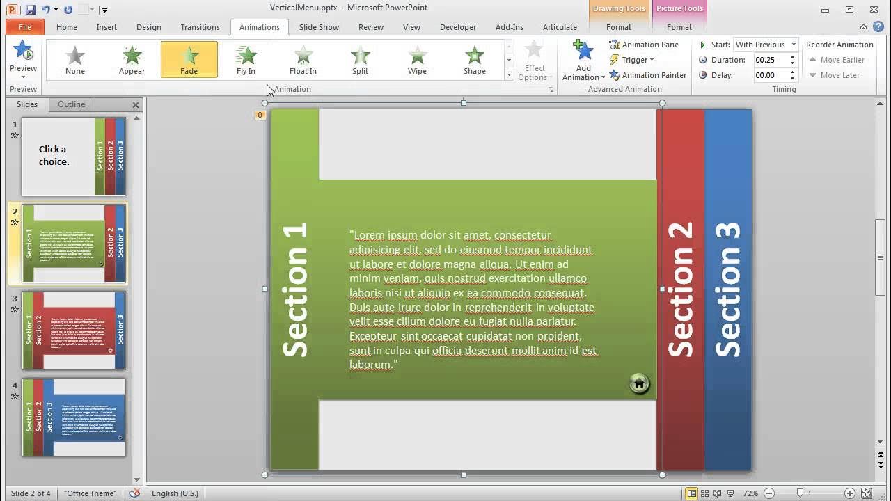 Articulate Presenter tutorial: Creating a vertical menu - YouTube