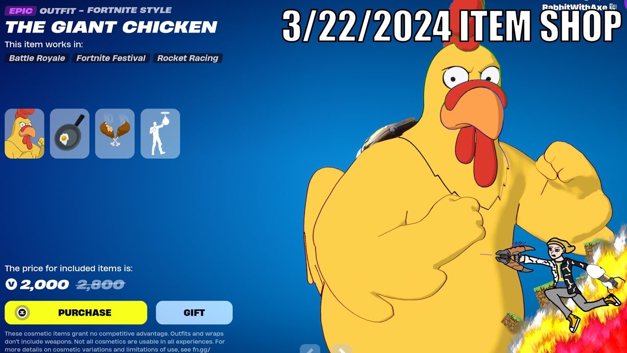 Family Guy Giant Chicken Returns! | Fortnite Item Shop (22/3/2024 ...