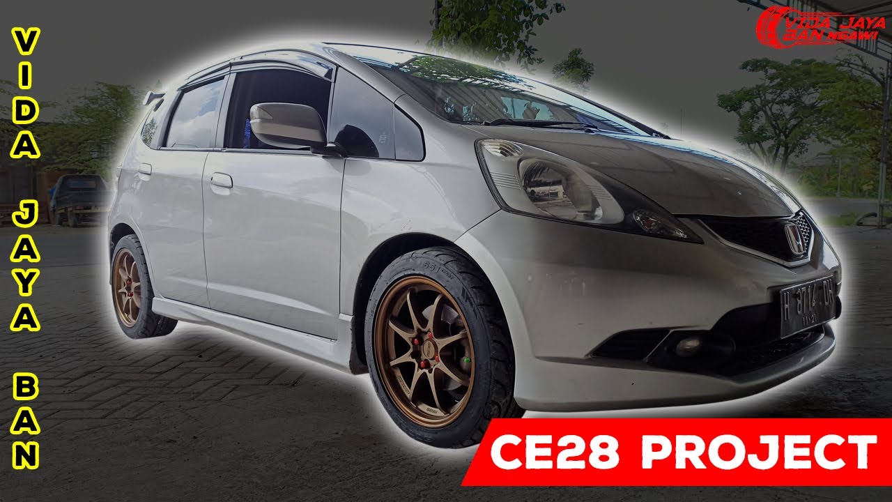 (CE28 PROJECT) MODIFIKASI HONDA JAZZ GANTI VELG KEREN RAYS CE28 RING 16 ...
