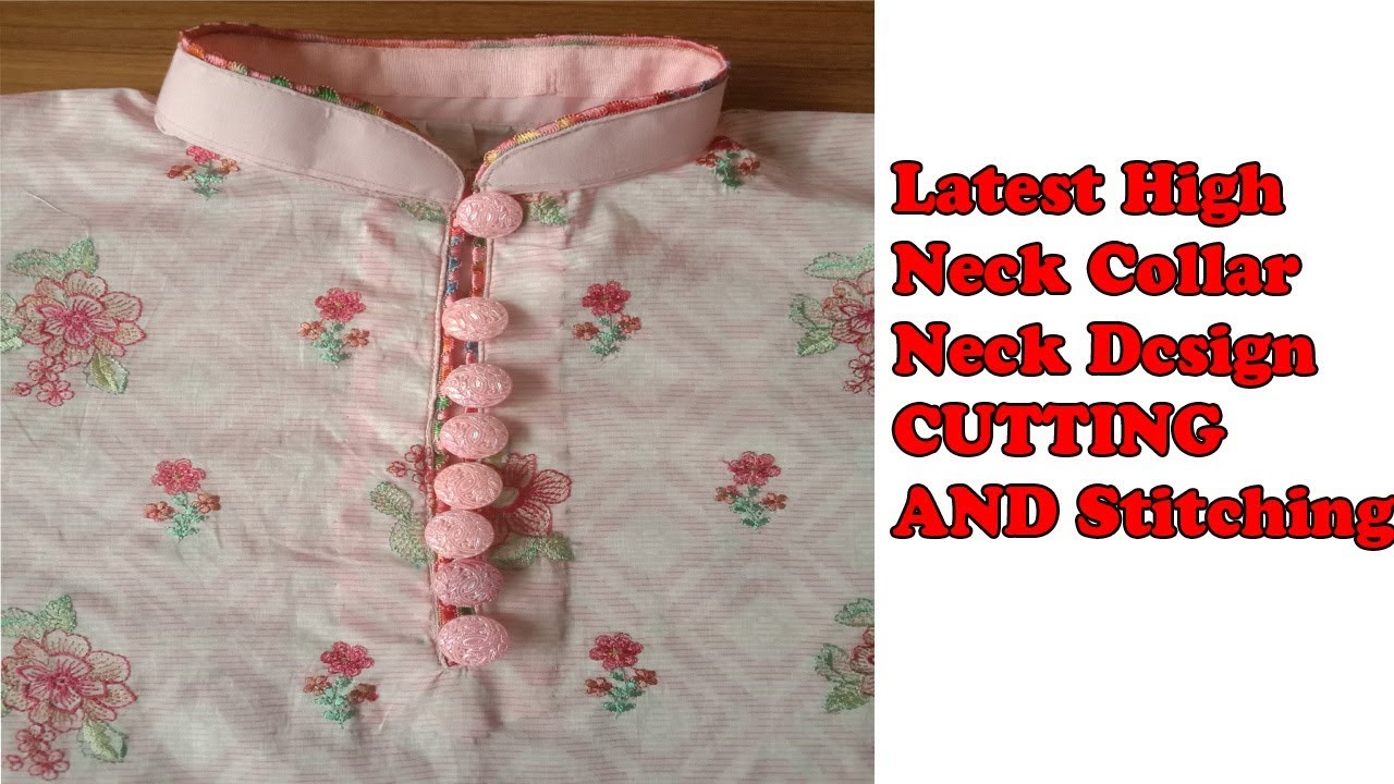 Latest High Neck Collar Neck Design | Simple And Stylish | Cotton ...
