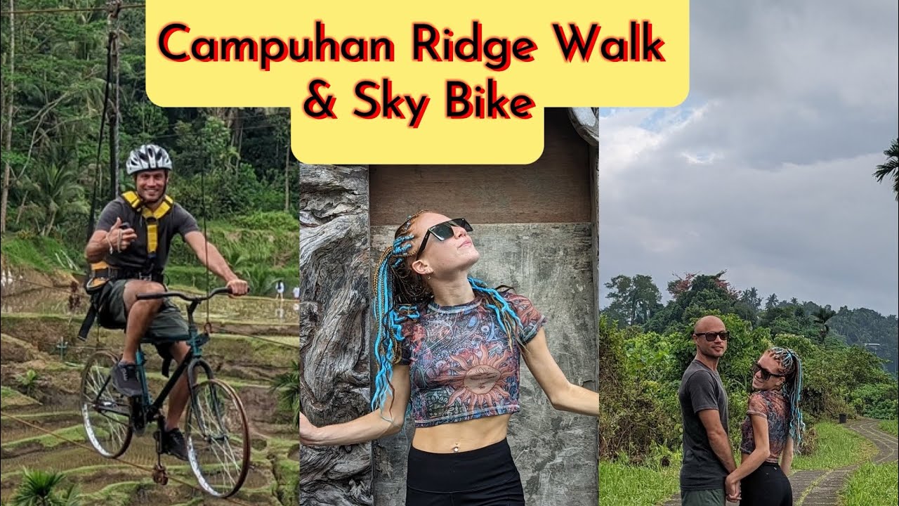 🇮🇩 BALI: Campuhan Ridge Walk & Sky Bike at Tegalalang Rice Terrace 🇮🇩 ...