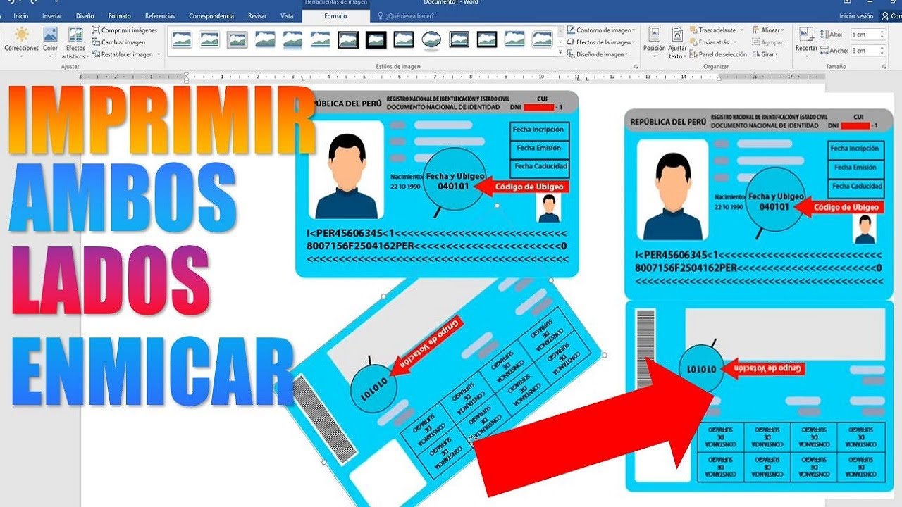 Como enmicar DNI laminar un DNI IMPRIMIR AMBOS LADOS - YouTube