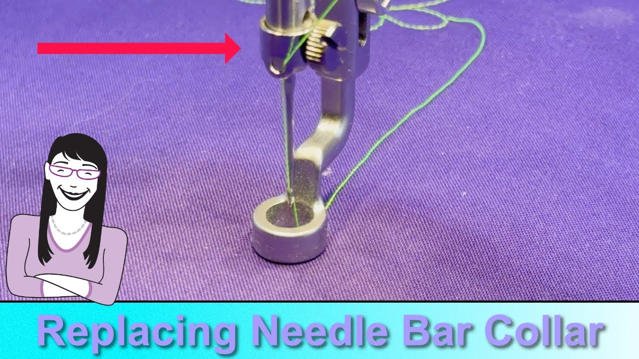 Replacing Q'nique Longarm Machine Needle Bar Collar - YouTube
