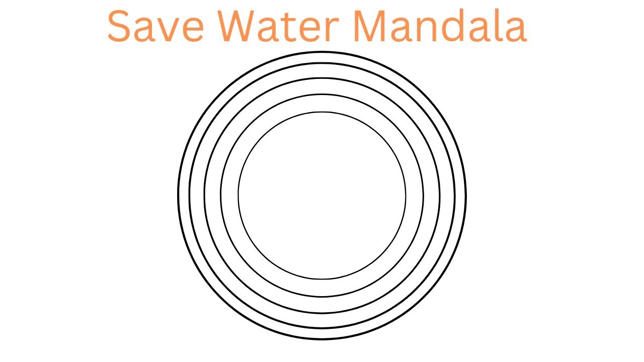 Save water mandala/ easy art - YouTube
