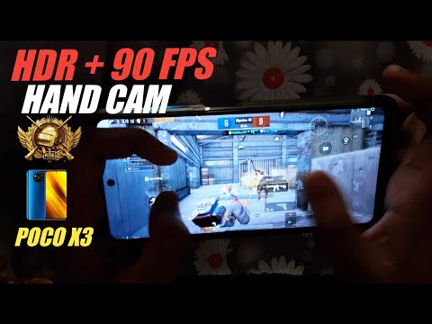 HDR + 90 FPS in poco x3 HANDCAM | Poco x3 pubg| poco x3 90 fps test HAND CAM ⚡⚡⚡| PiBOND GAMING