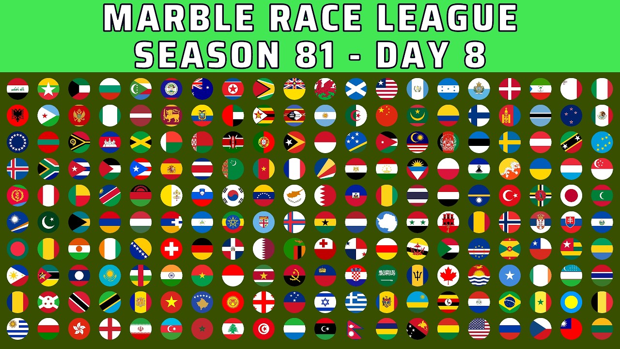 Marble Race League Session 81 Day 8 ~ 200 Countries - YouTube