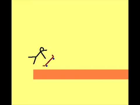 stick man skateboarding- stop frame animation - YouTube