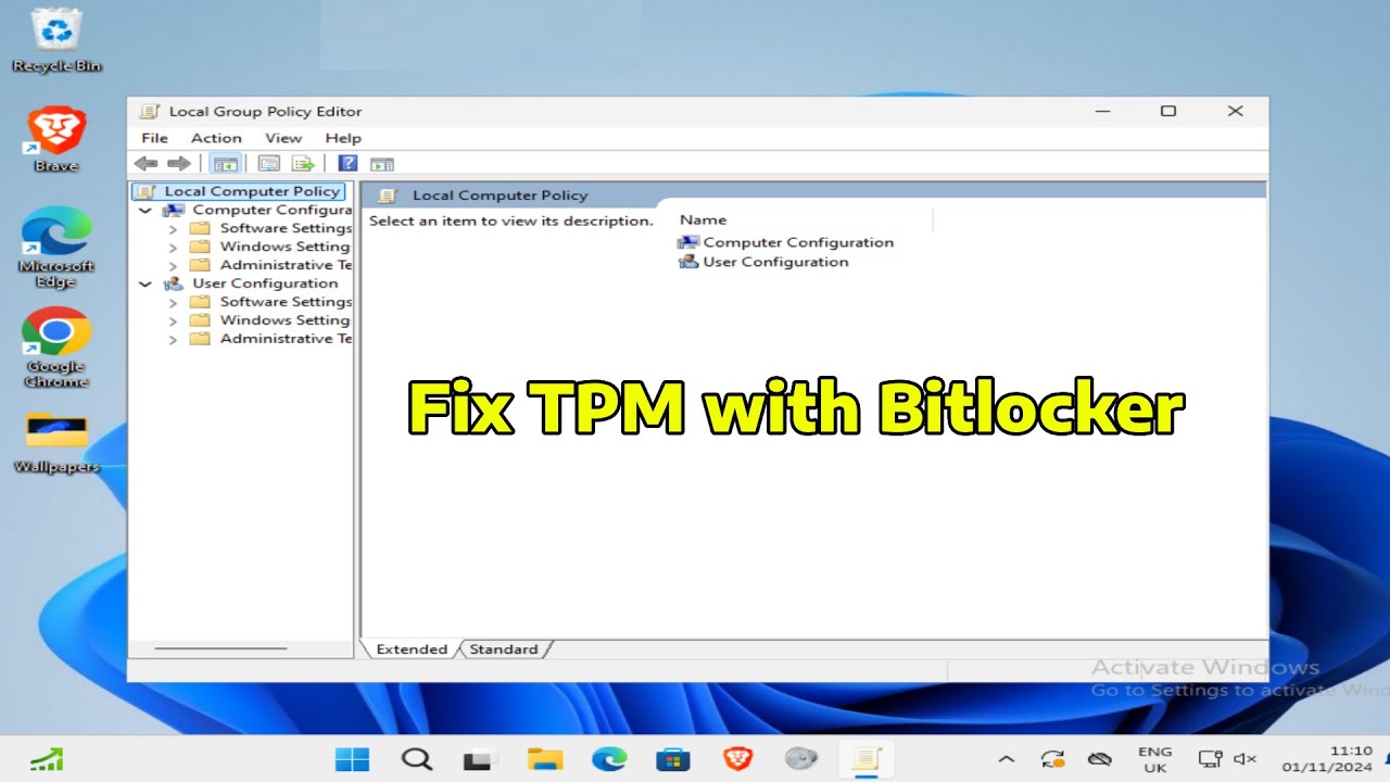 How To Fix TPM Error with BitLocker in Windows - YouTube