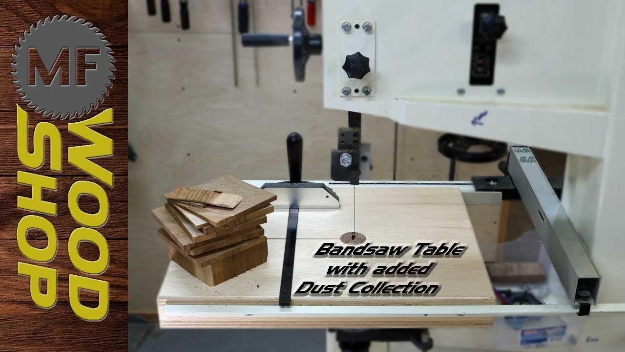 Finish the build and test the bandsaw dust collection table - YouTube
