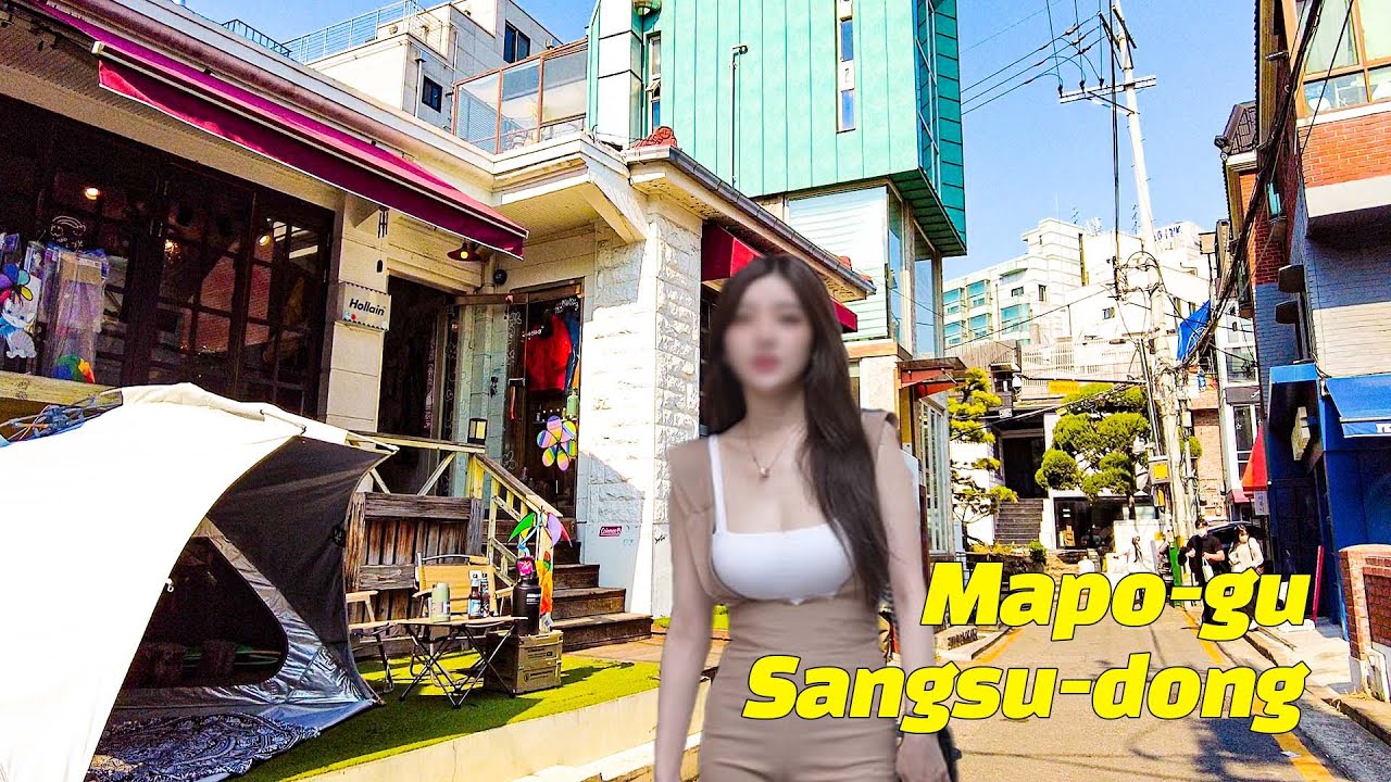 [4K SEOUL TRIP]상수역 상수동 카페거리|Sangsu Station Sangsu-dong Cafe Street - YouTube