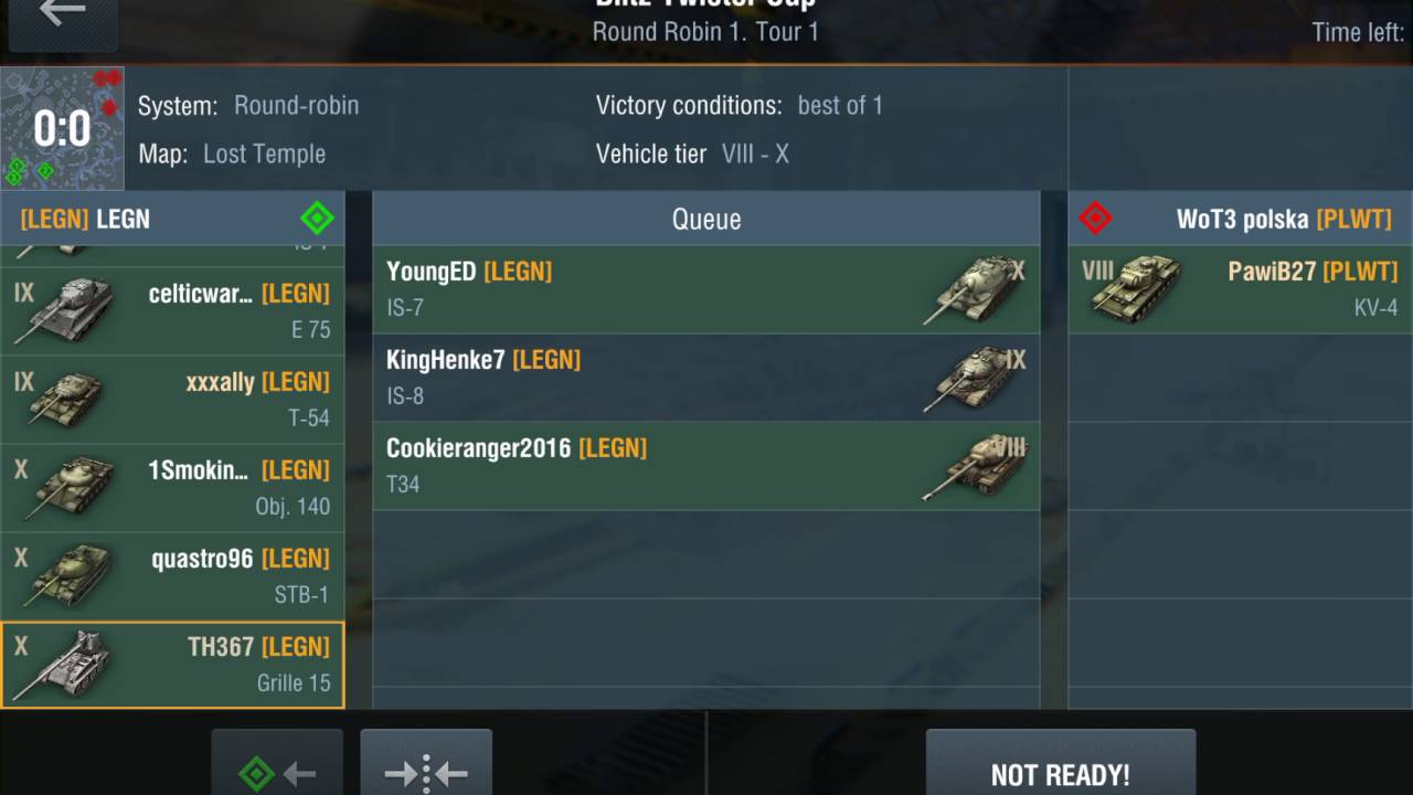 WOTB Tournament Round 1,Battle 1 - YouTube