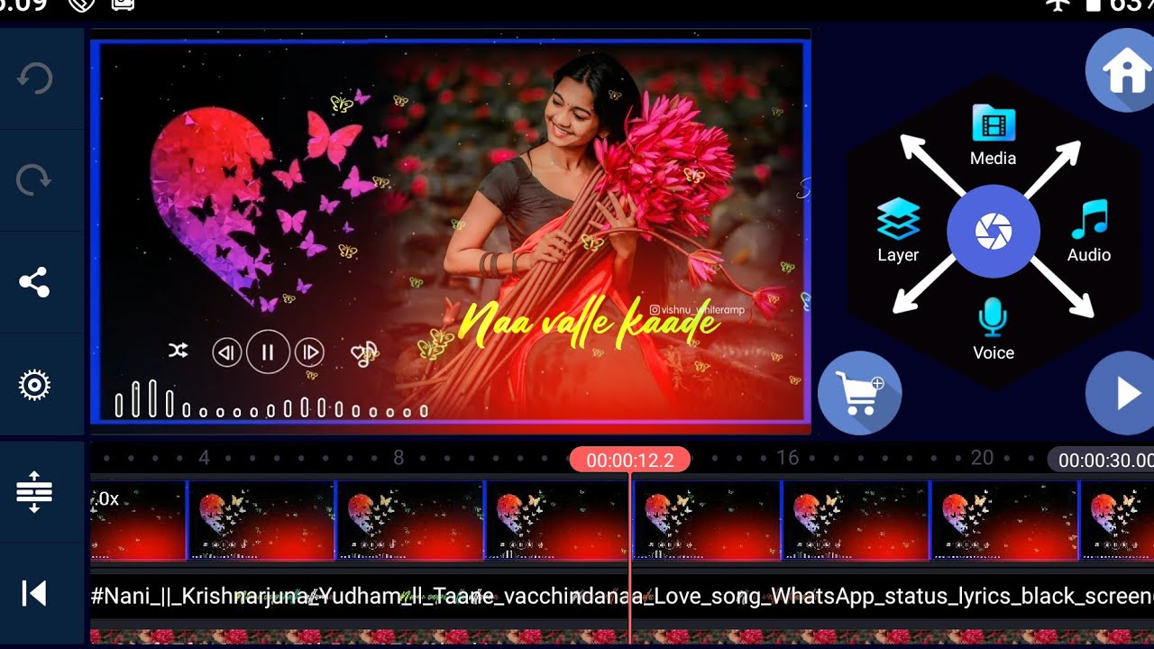 how to create colourful lyrical animation editing WhatsApp status ...