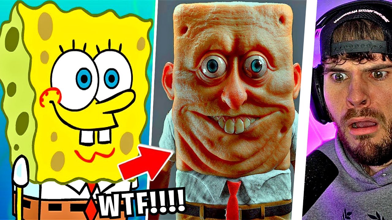 Spongebob Personages Als Echte Mensen Russische Künstlerin