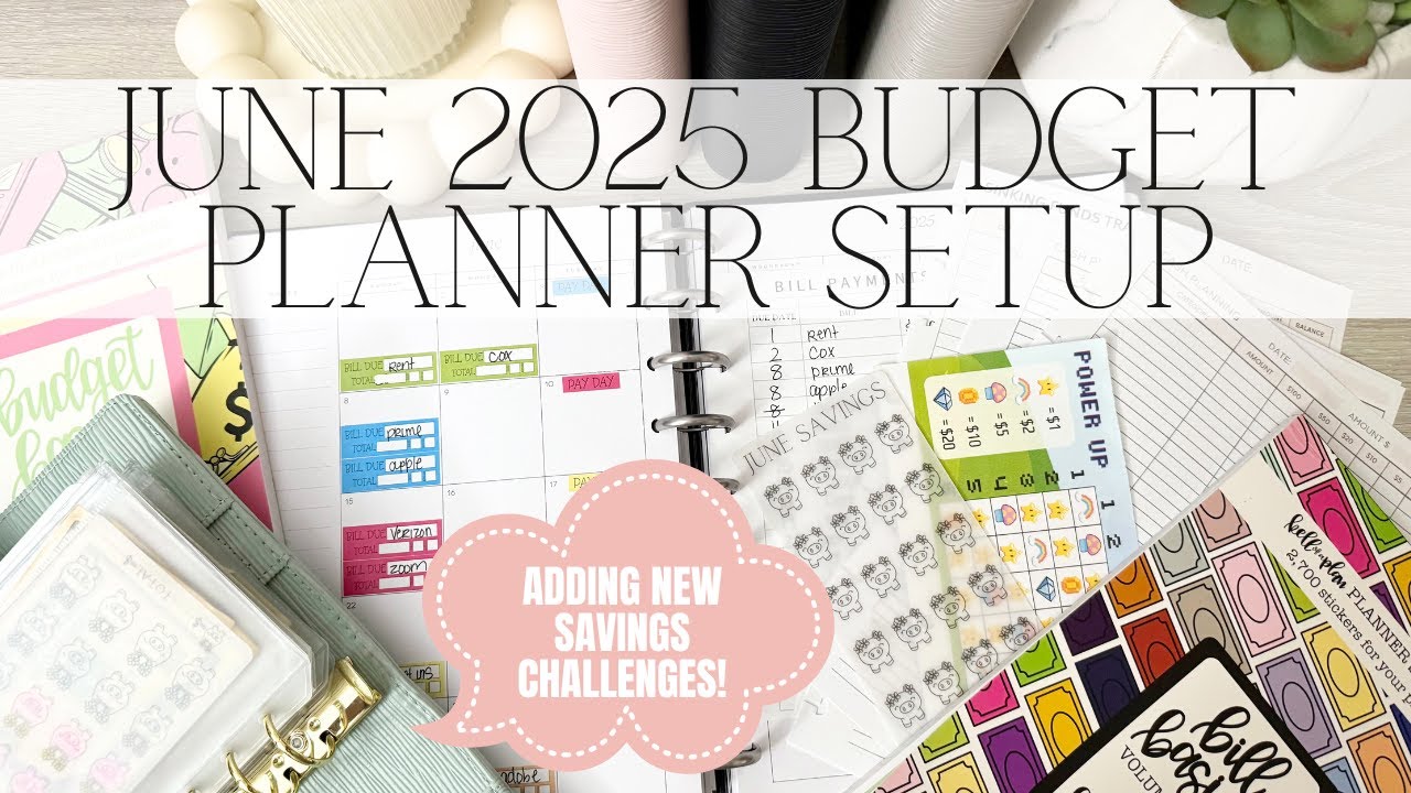 June 2025 Cash Envelope Budget Planner Setup | Setting Up My Planner ...