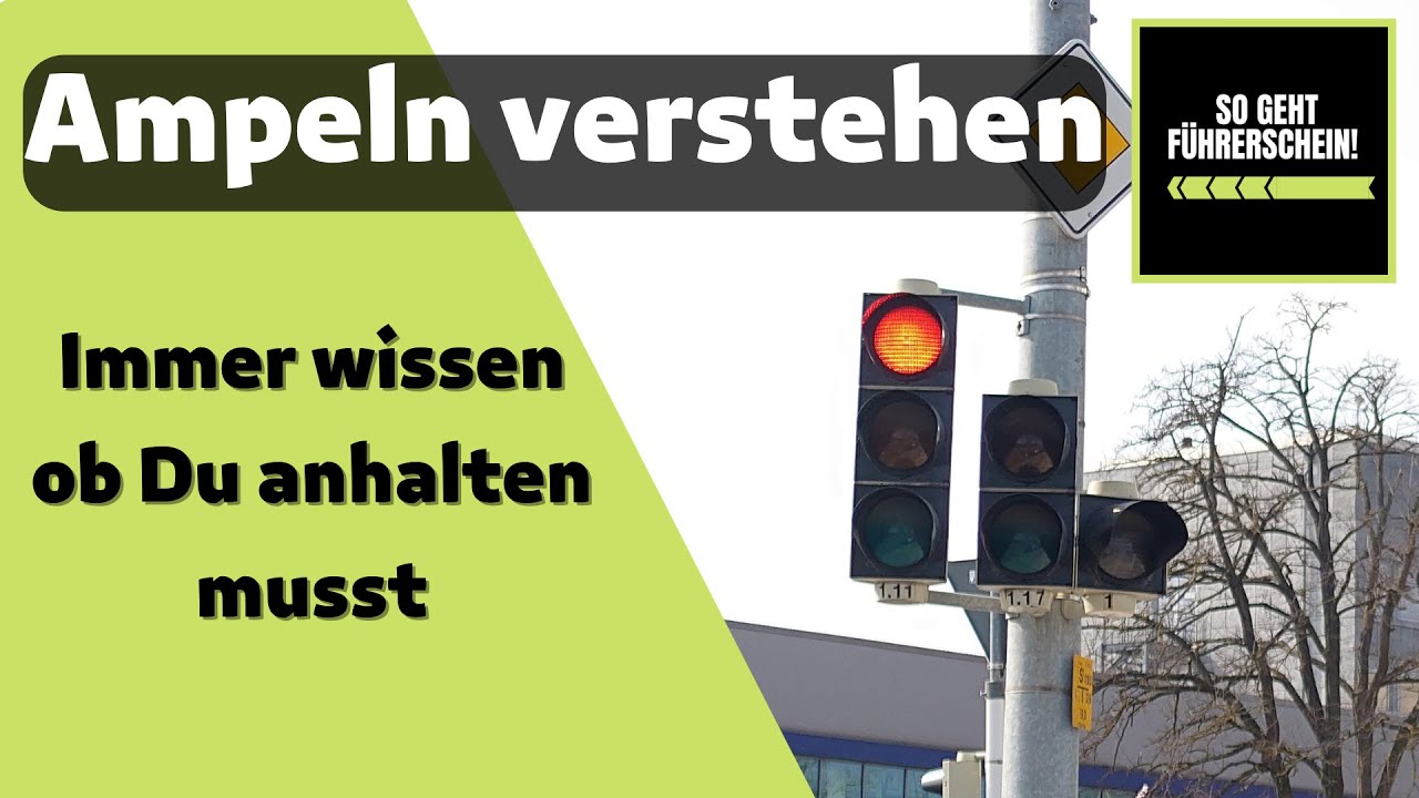 Ampeln verstehen! Jetzt weißt du, wann du z.B. bei Gelb noch fahren ...