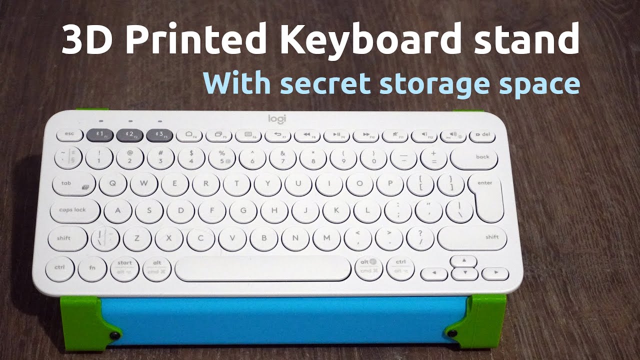 3D Printed Keyboard stand for Logitech K380 - YouTube