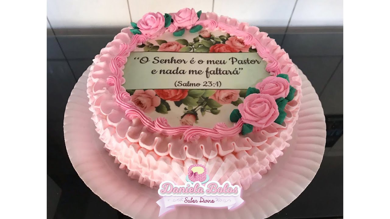 Bolo Com Versículo Bíblico - LIBRAIN Bolo Com Versículo Bíblico - LIBRAIN