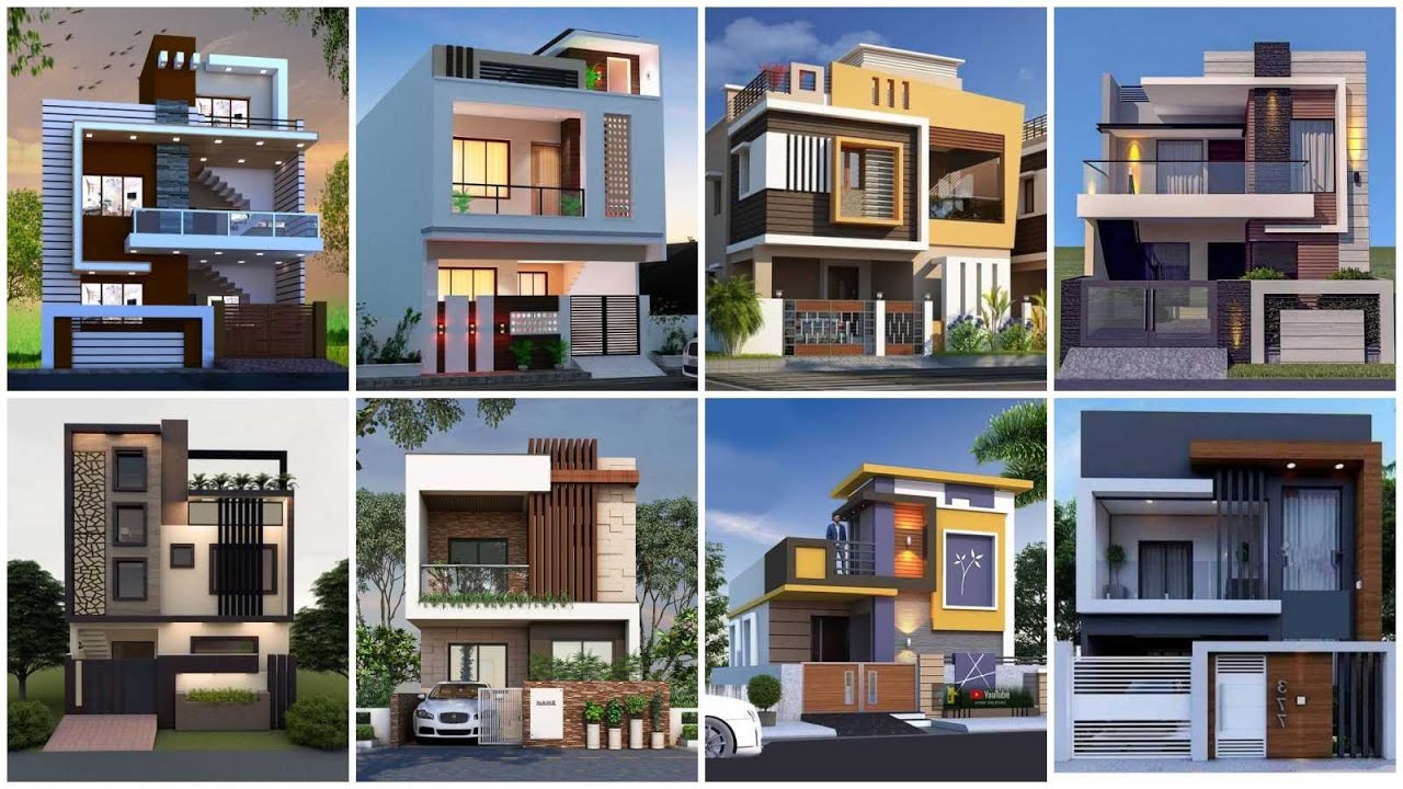 100 Modern Two Storey House Front Elevation Designs | Two Floor House ...
