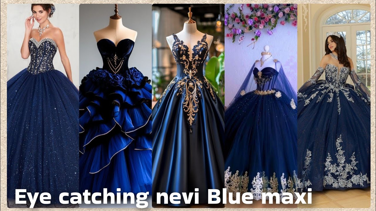 Gorgeous design of naive blue maxi #impresive and attractive style # ...