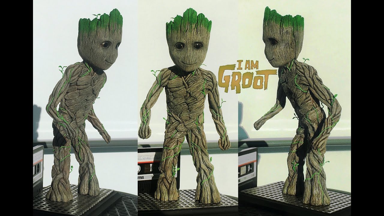 Life size Baby Groot made for less than £1. pt.2 - YouTube