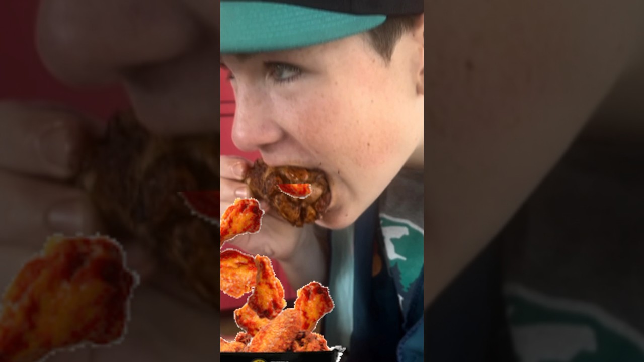 I’ve Never Seen My Boy Eat So Many Chicken Wings 🤘🏼 - YouTube