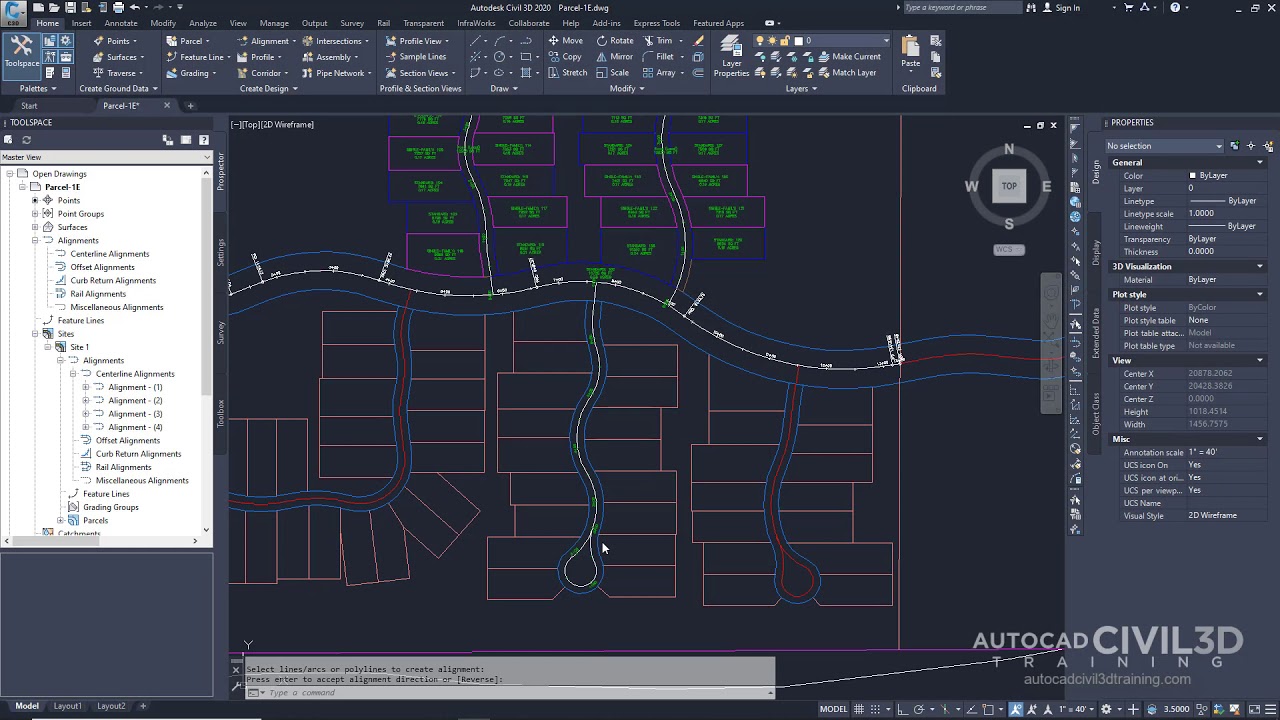 Working with Alignments and Parcels in Civil 3D - YouTube