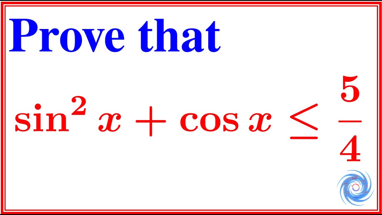 Can you prove the following inequality || Trigonometry - YouTube