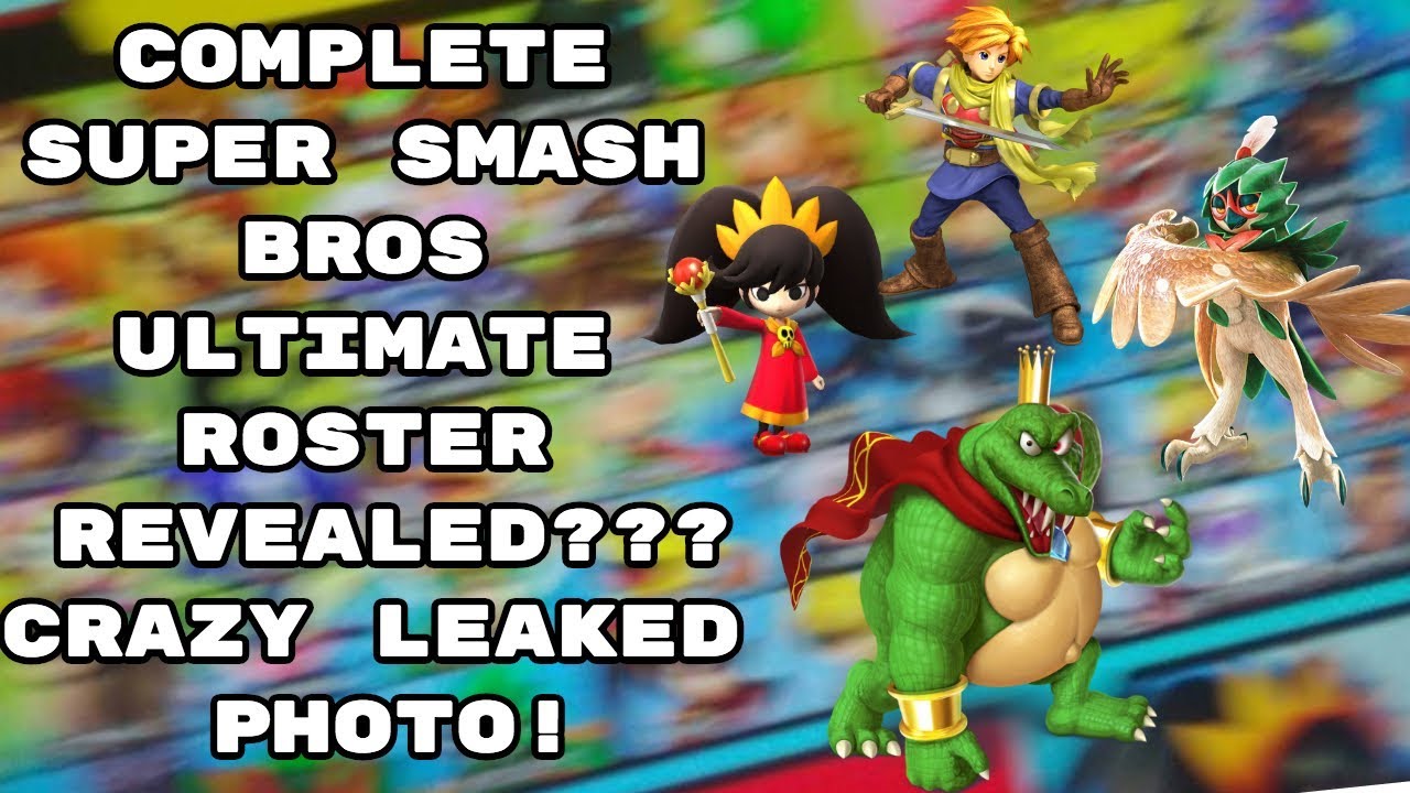 Super Smash Bros Ultimate | FULL ROSTER LEAK | CHARACTER SELECT SCREEN ...