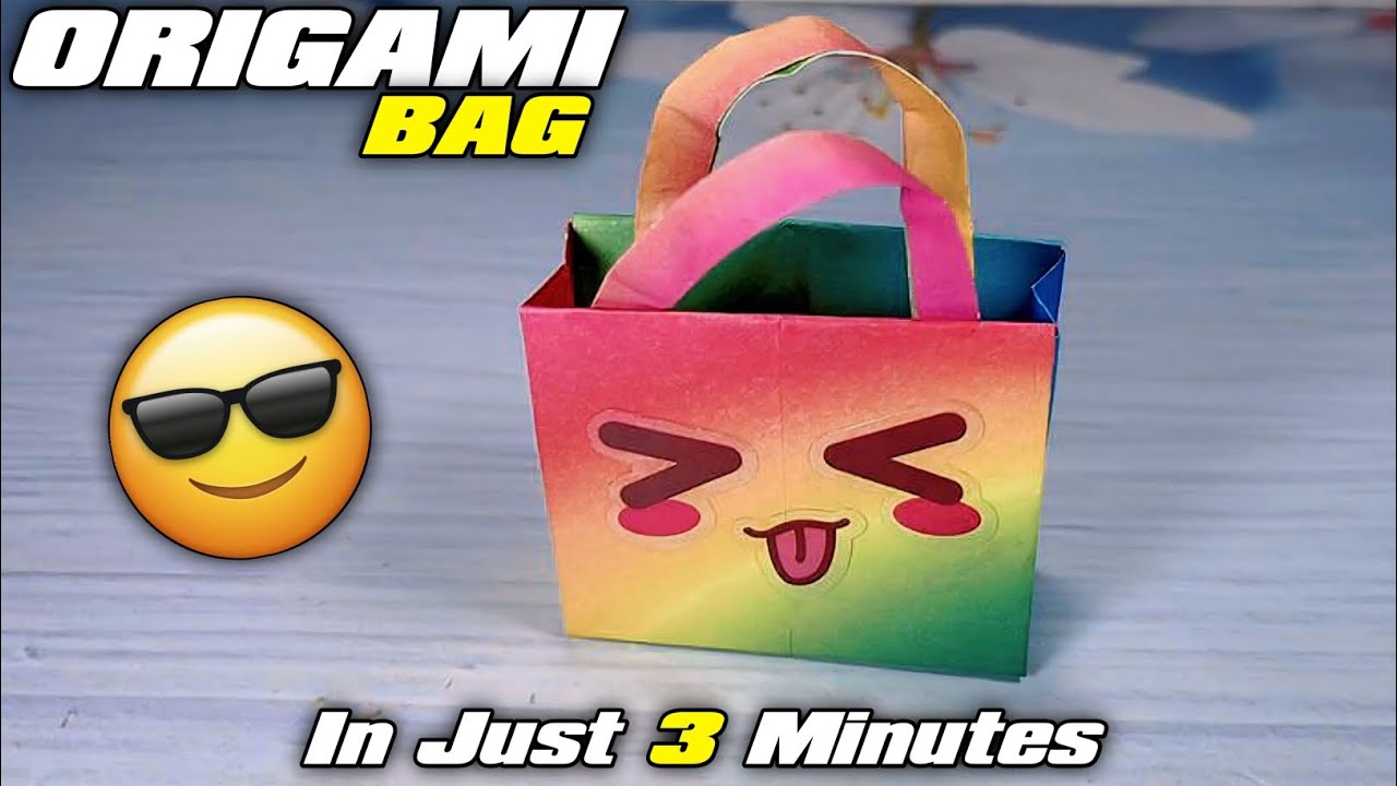 Mini Origami Bag Tutorial | Easy DIY Mini Paper Bag - YouTube