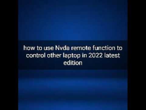how to use nvda remote function on latest update 2022.3 - YouTube