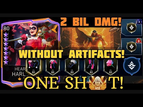NEW ONE SHOT WITHOUT ARTIFACTS!🔥 Heartbreaker HARLEY QUINN H7 Solo Raid Injustice 2 Mobile Gameplay 