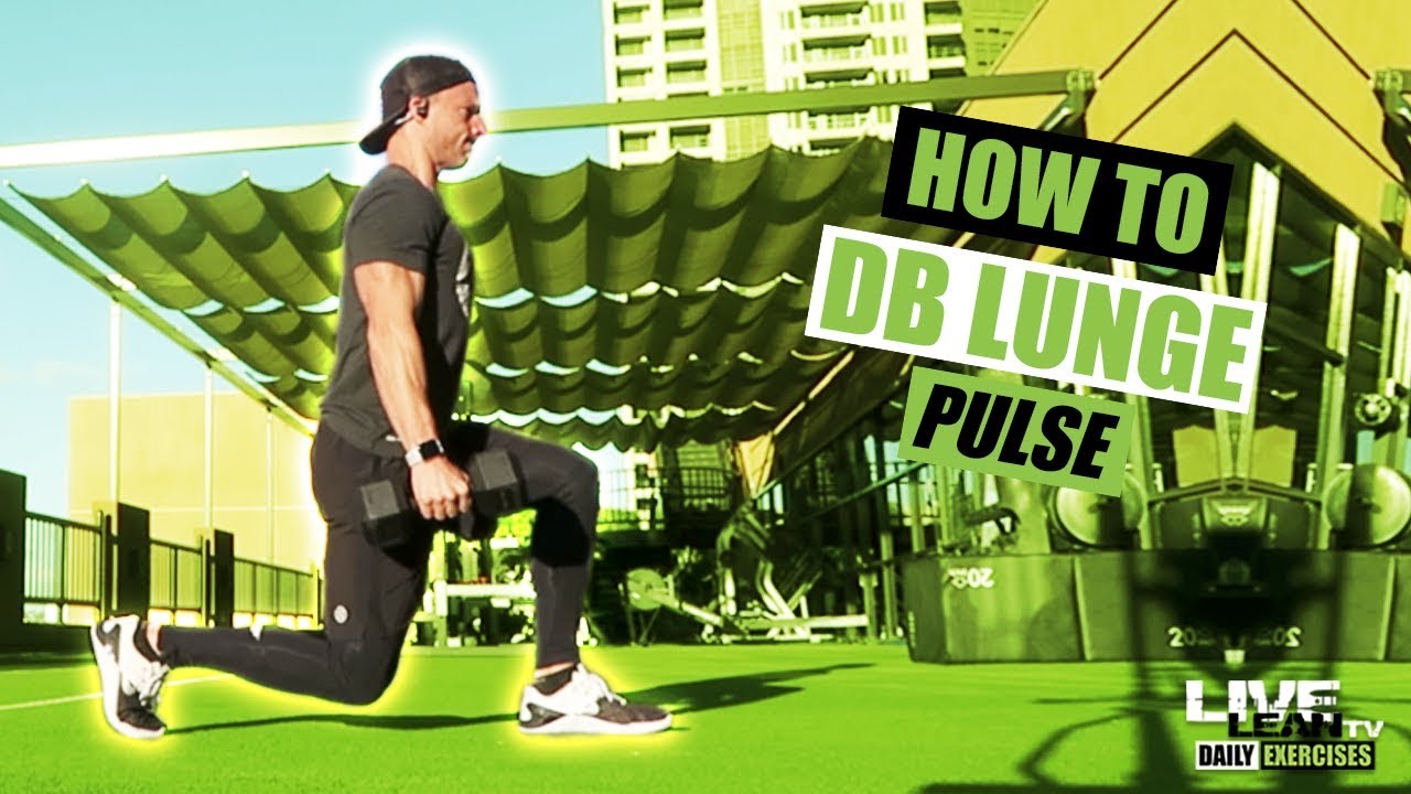 How To Do A DUMBBELL LUNGE PULSE | Exercise Demonstration Video and ...