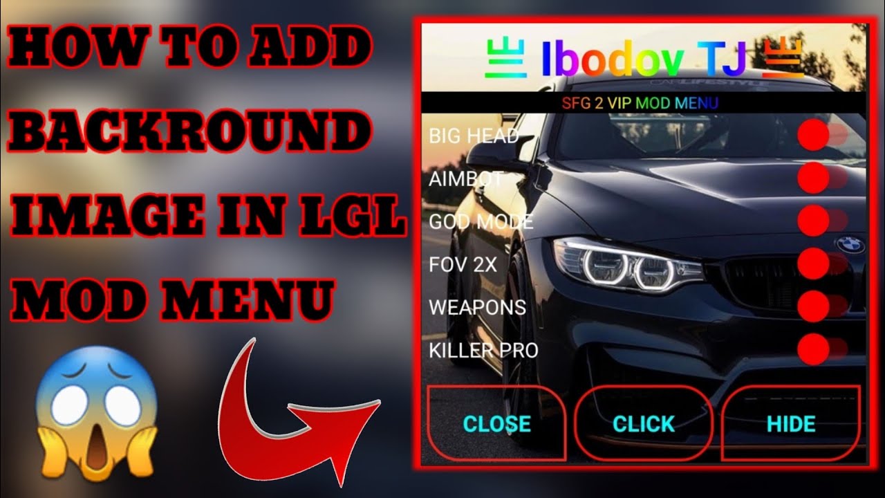 HOW TO ADD BACKGROUND IMAGE IN ANY MOD MENU - YouTube