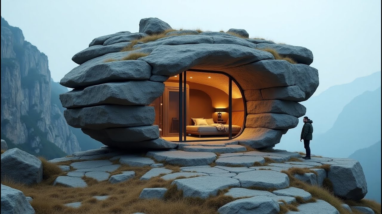 A Man Built a Safe and Comfortable Hideout inside a Large and Strange ...