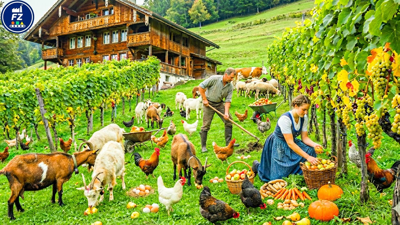 Daily Farm Life: Harvesting Crops, Raising Poultry and Livestock in the ...