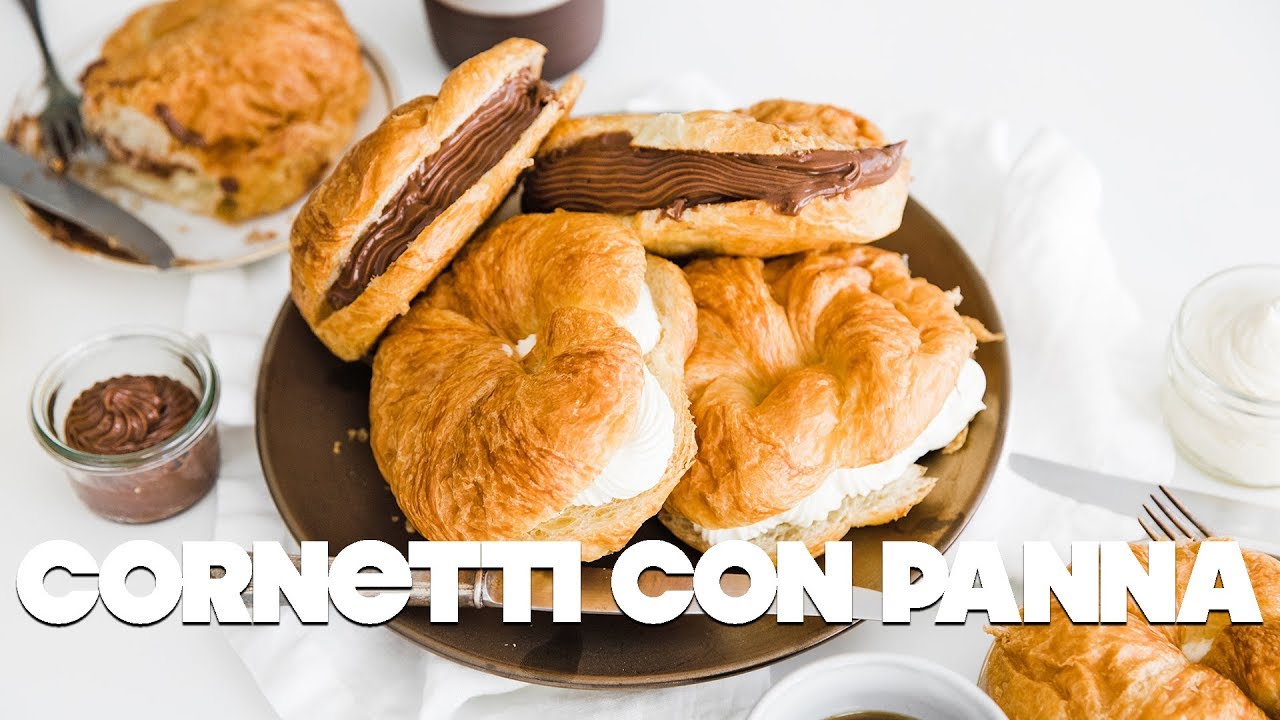 Cornetti Con Panna Recipe - YouTube