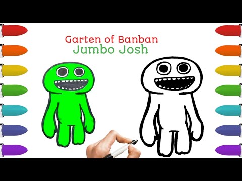 How to draw Jumbo Josh| Garten of Banban | Easy drawing step by step ...