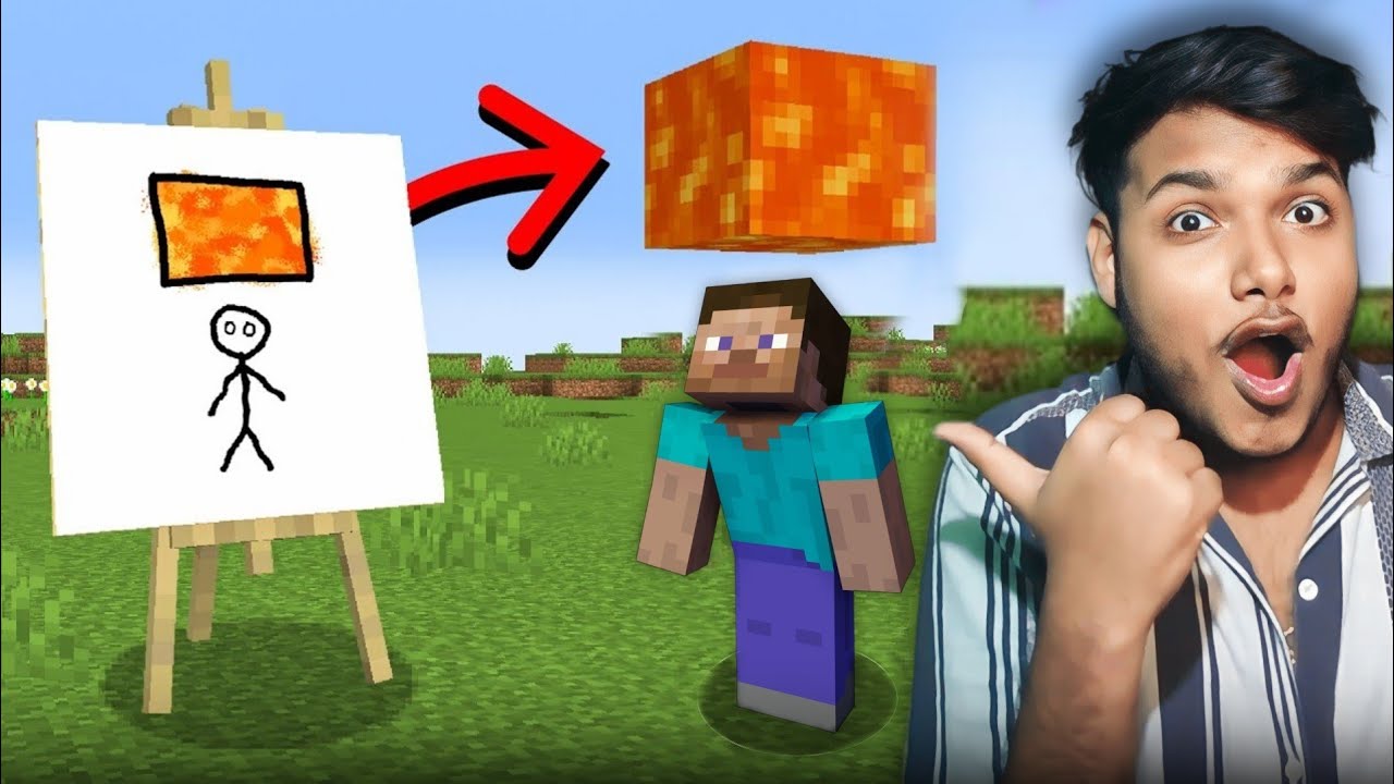Minecraft Anything I Draw , Spawns In My Friends World ! - YouTube