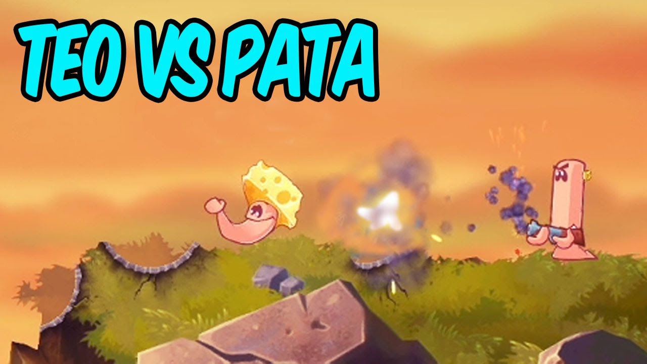 Teo and Pata play a couple games of Worms - YouTube