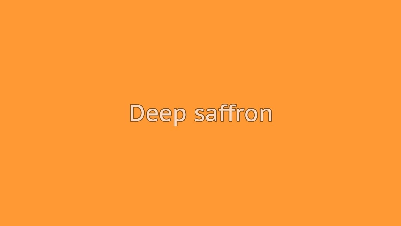Deep saffron - Colortherapy meditation - YouTube