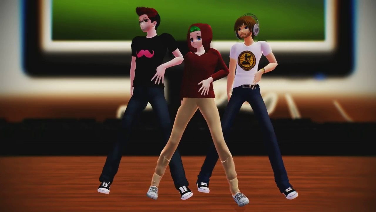 [MMD] youtuber dance battle - YouTube