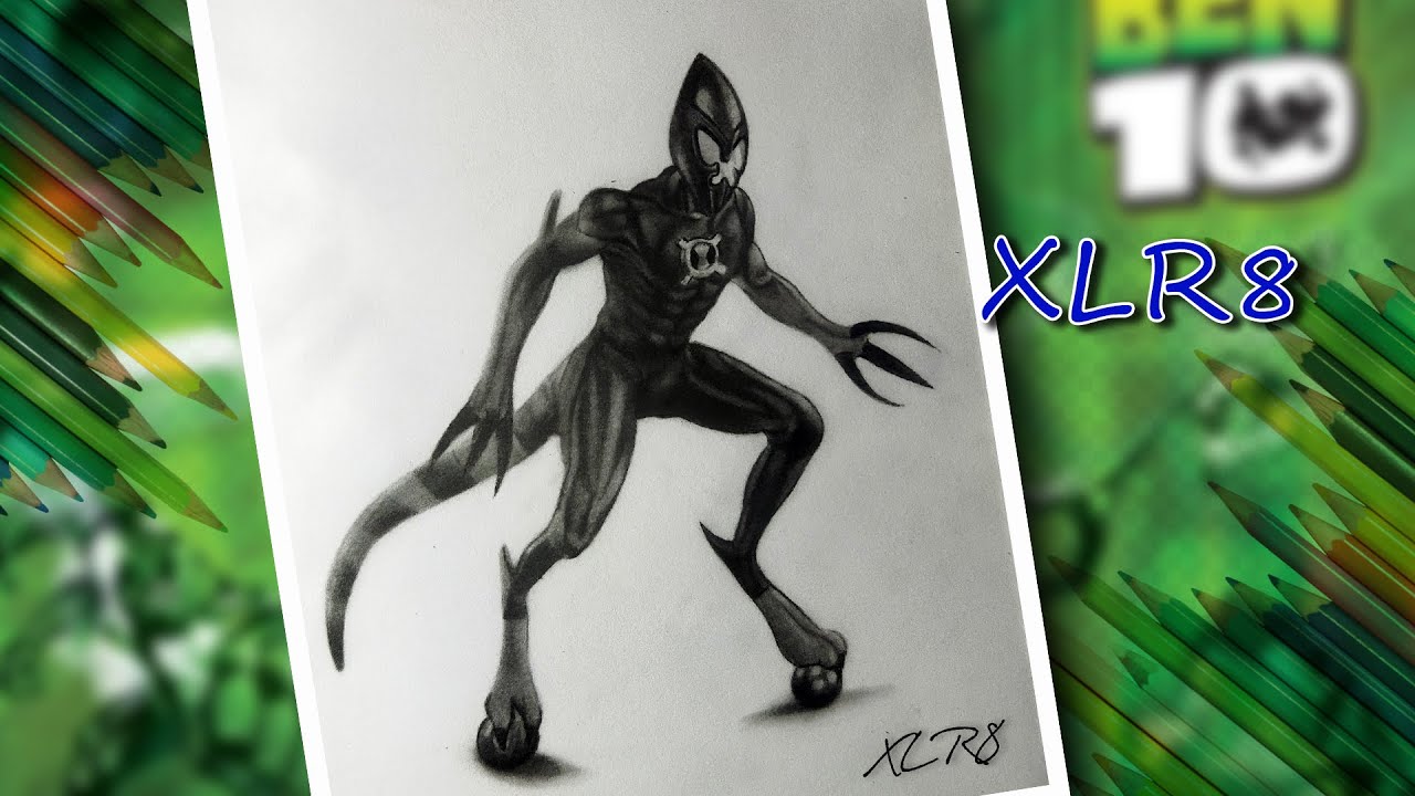 How to Draw Ben 10 XLR8 || Draw XLR8 From Ben 10 | Drawing Animals # ...
