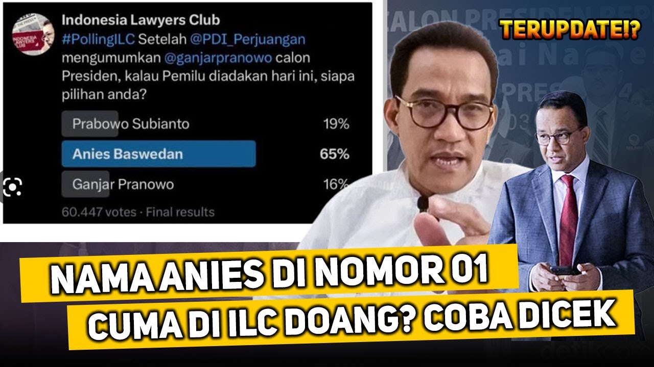 ANIES SAH JADI PRESIDEN POLLING ILC😂GANJAR RAJAI SURVEI, BIKIN NASDEM NYESEL BUKAN MAIN SALAH ...