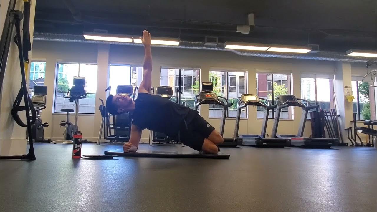 kneeling side plank right - core body weight - YouTube