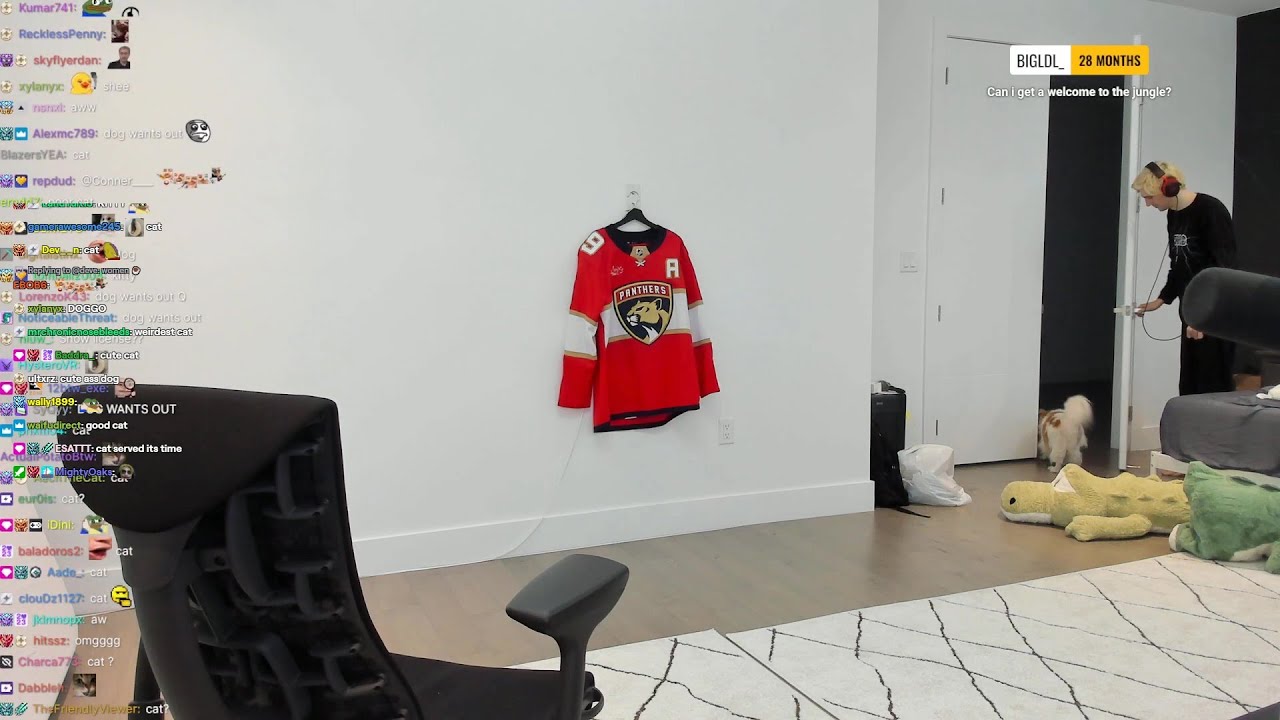 xQc opens the door for his Cat - YouTube