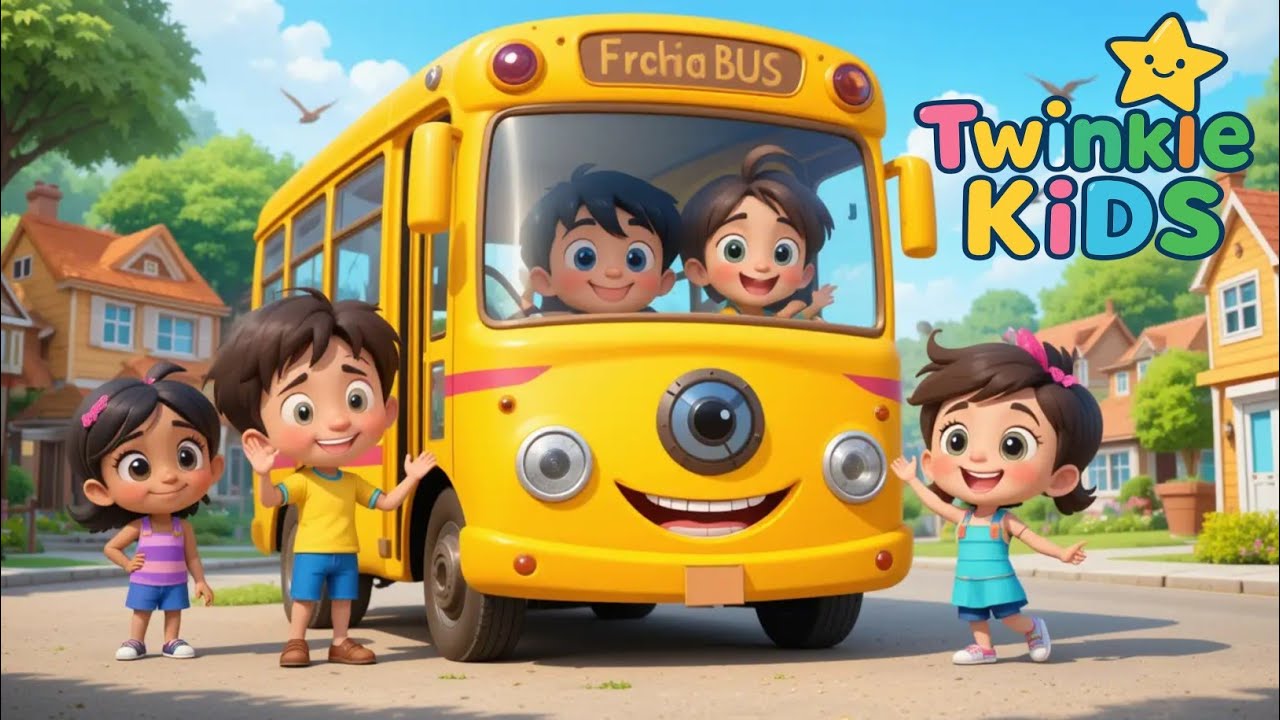 The Wheels on the Bus | Popular Nursery Rhyme for Kids | Twinkle Kids ...