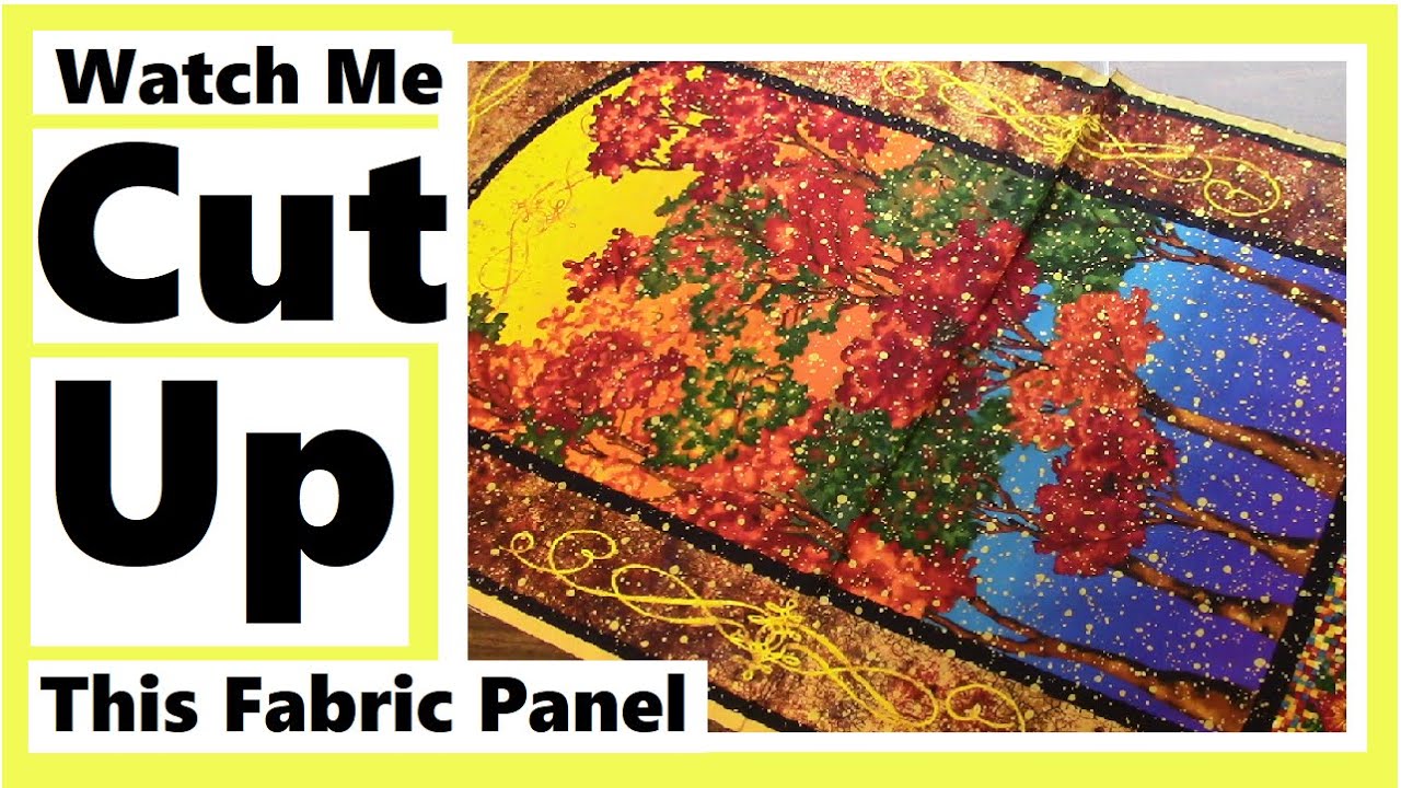 Watch Me Cut Up This Fabric Panel Into 114 Squares - YouTube