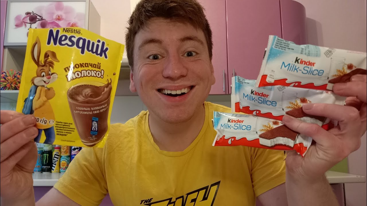 The Denis Friendly Поєднує Kinder Milk-Slice З Какао Nesquik - YouTube