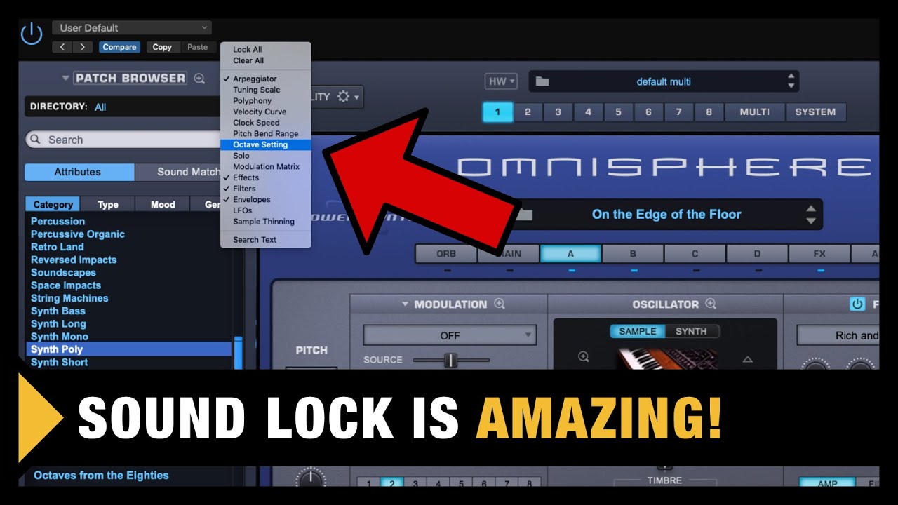 Amazing Feature in Omnisphere - Sound Lock (Tutorial) - YouTube
